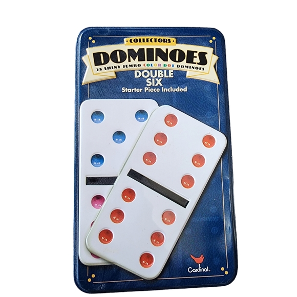 Cardinal | Games | Collectors Dominoes Double Six Set In Metal Tin ...